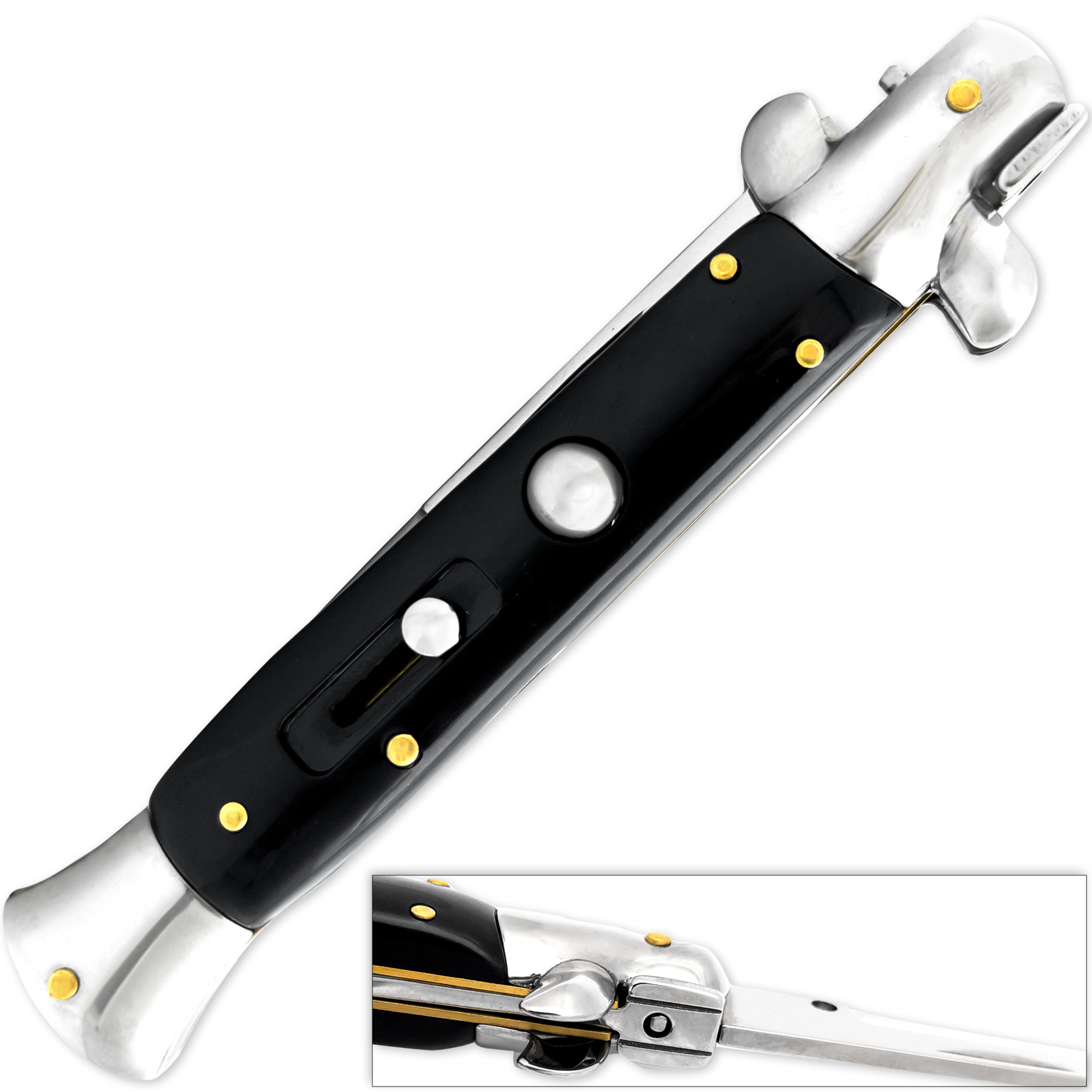 5592 Black Tie Affair Automatic Push Button Stiletto Knife - Automatic ...