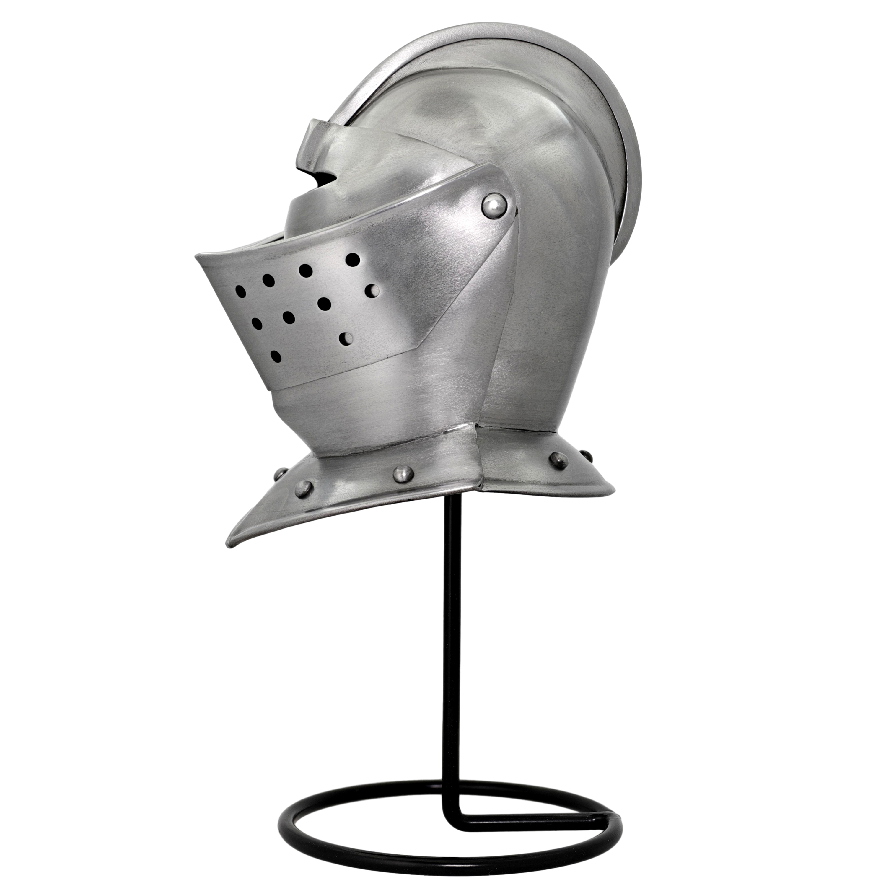 6115 Shining Knight 20G Steel Miniature Medieval Helm Helmet w/ Iron ...