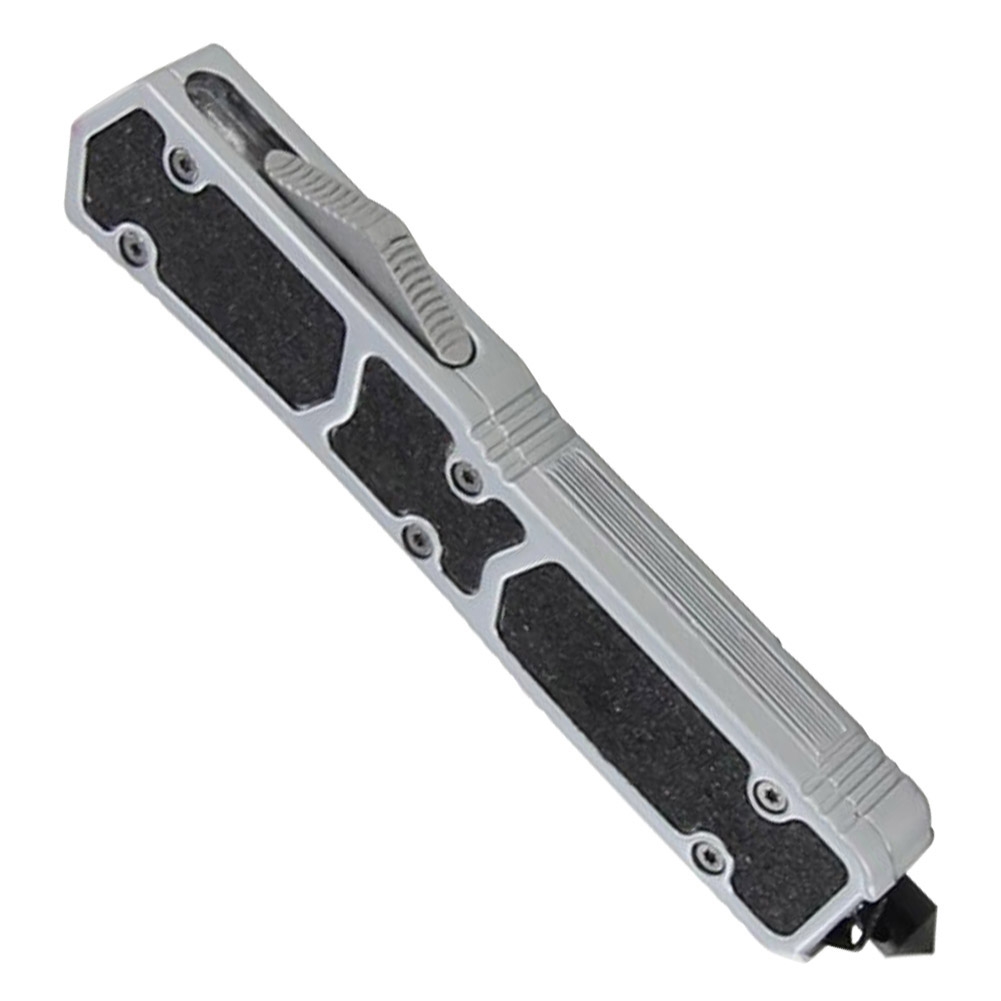 250B Silver Fox Tarantula Auto OTF Glass Breaker Knife Black Serrated ...