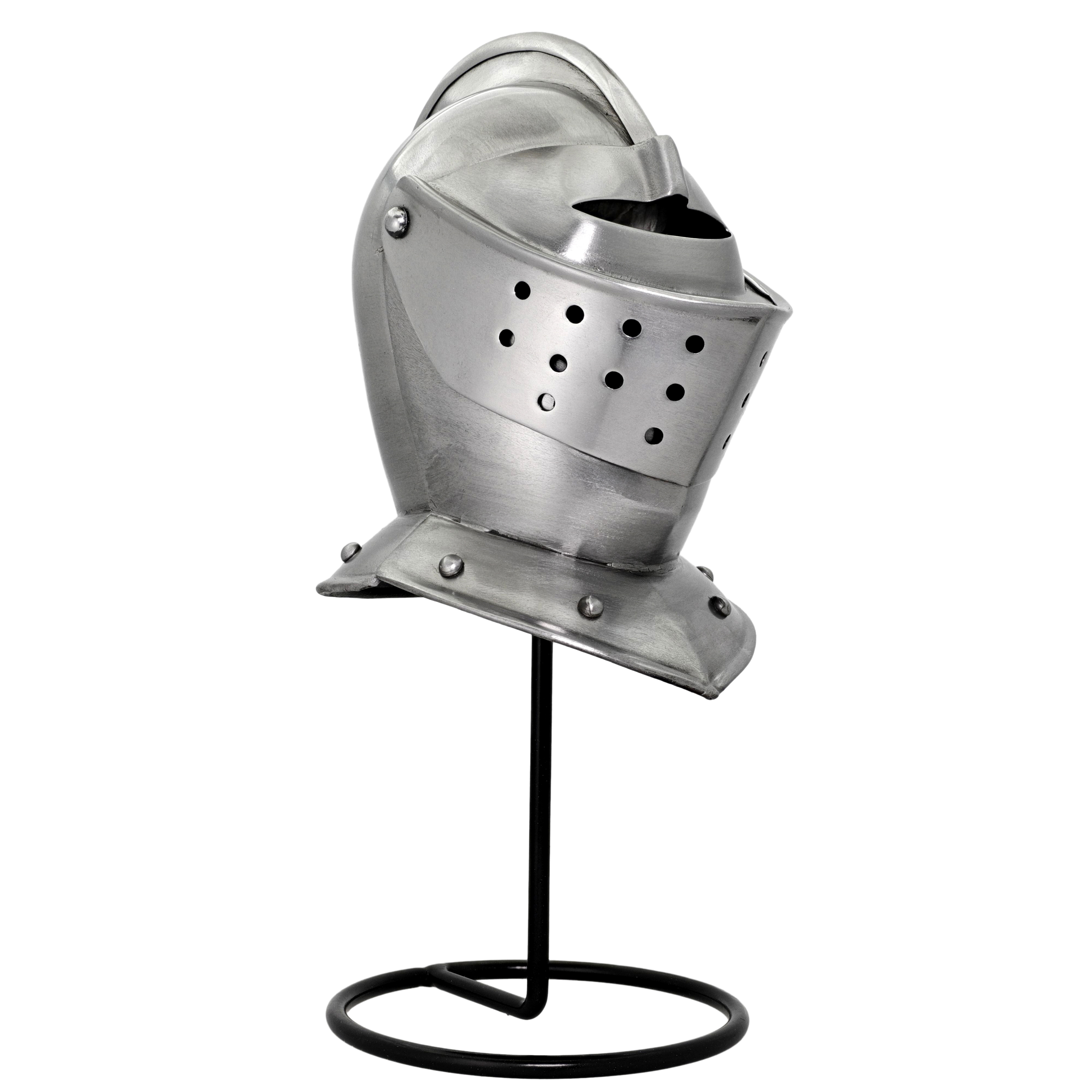 6115 Shining Knight 20G Steel Miniature Medieval Helm Helmet w/ Iron ...