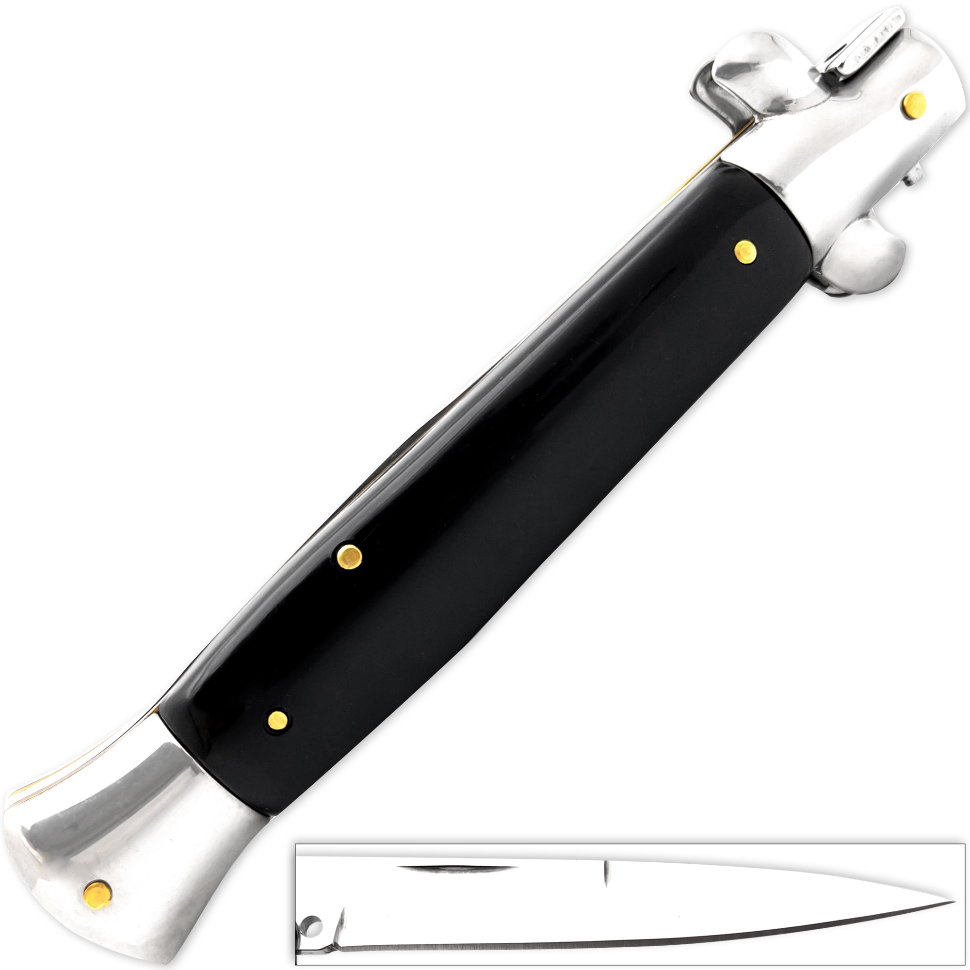 5592 Black Tie Affair Automatic Push Button Stiletto Knife - Automatic ...