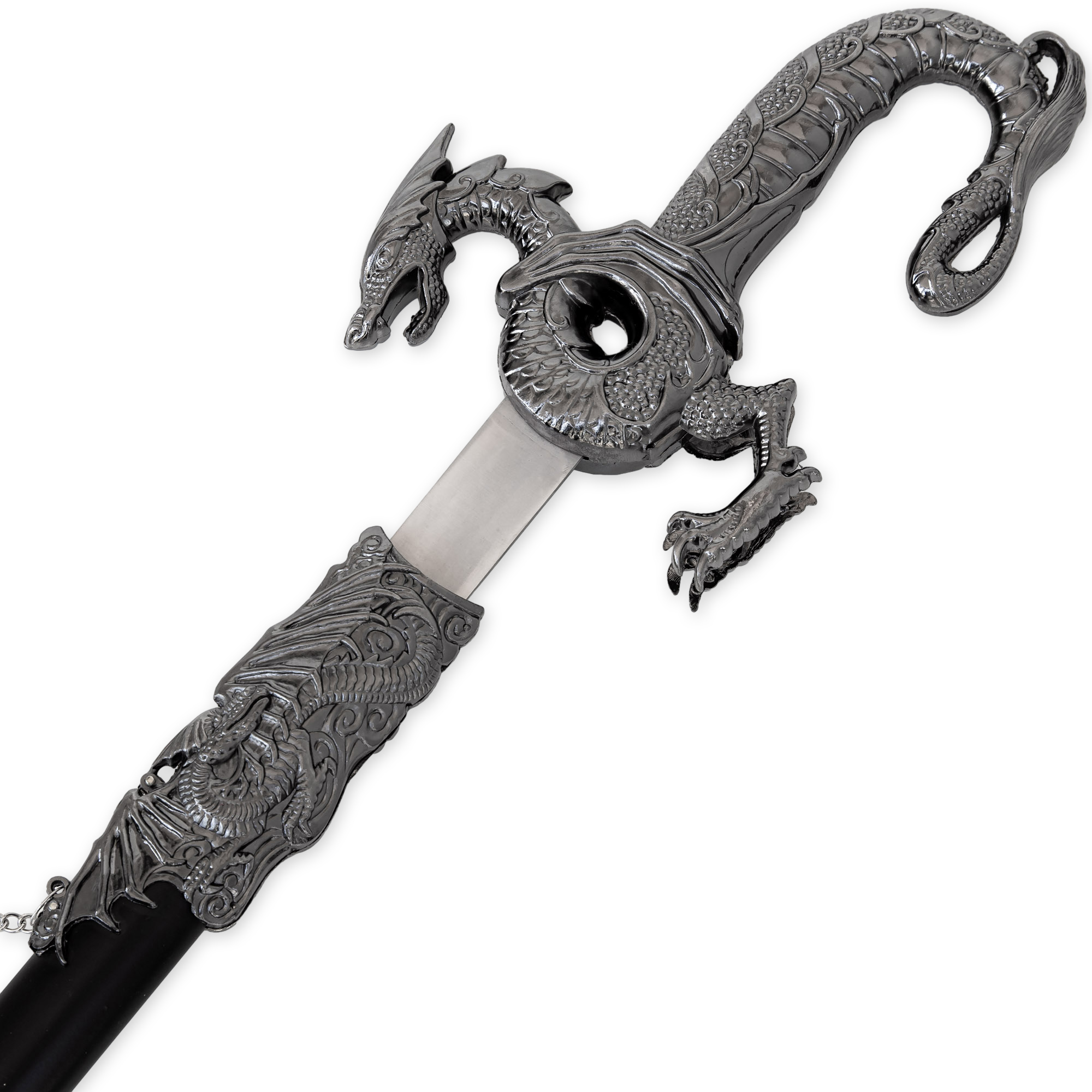 2729 Sea of Flames Dragon Serpent SilverCeremonialRoyal Dynasty Saber ...