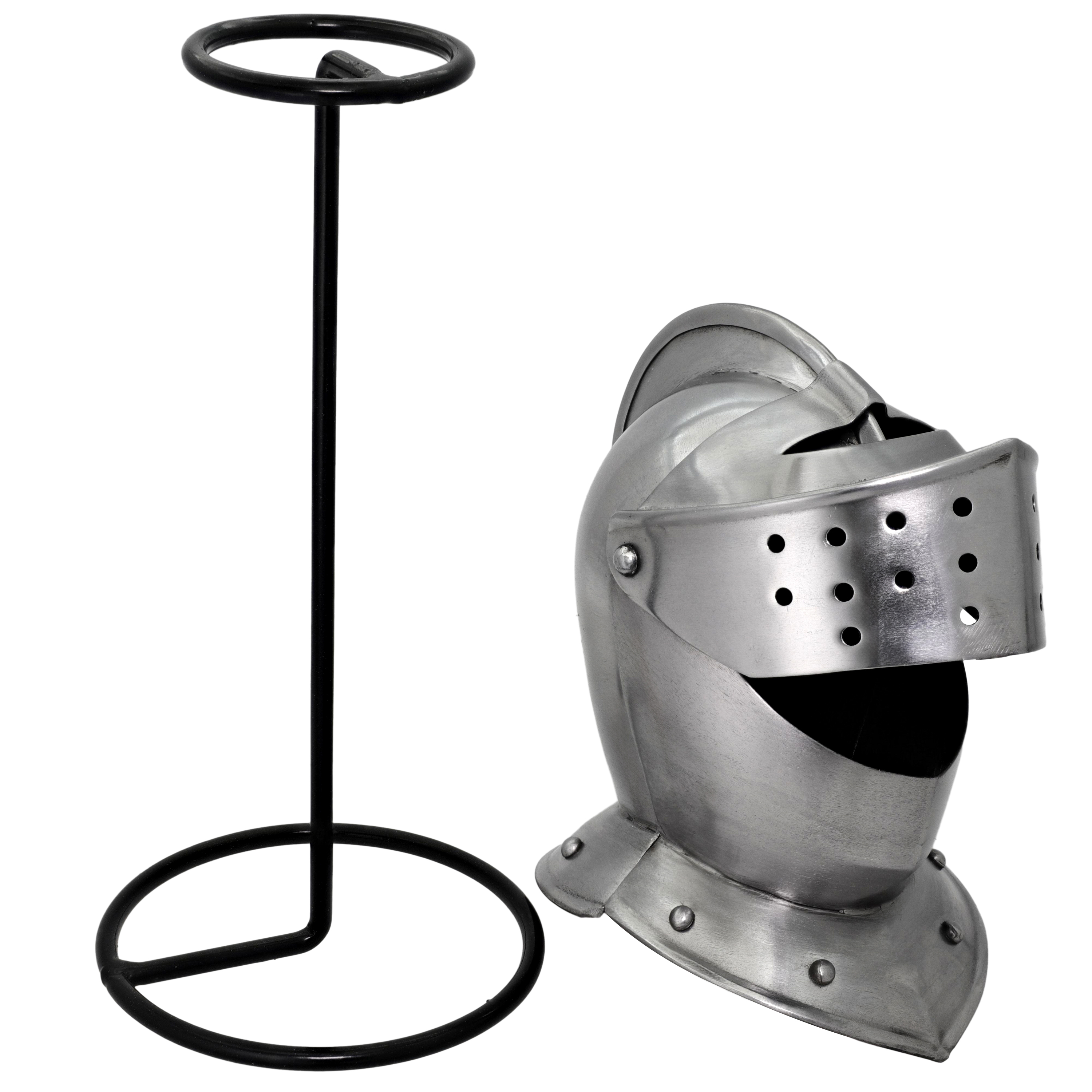 6115 Shining Knight 20G Steel Miniature Medieval Helm Helmet w/ Iron ...